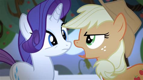 Image Applejack Singing While Facing Rarity S4e07png My Little