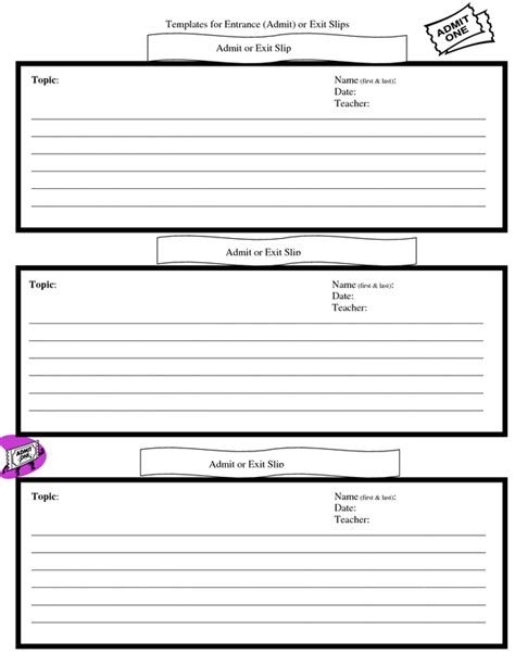 Exit Slips Mr Milillo S Digital Classroom