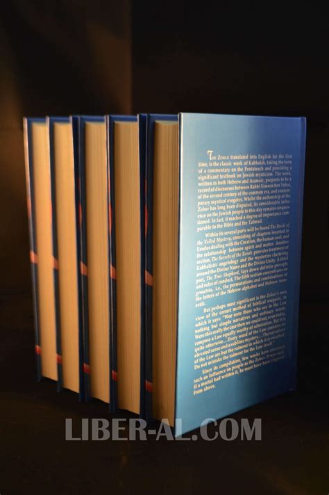 The Zohar 5 Volume Set Liber