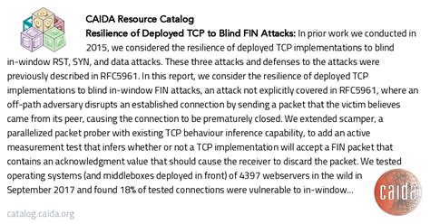 Caida Resource Catalog