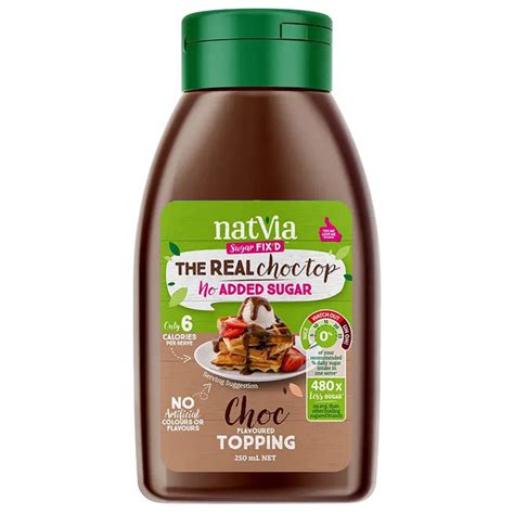 Natvia The Real Choc Top Chocolate Topping Get Your Sugar Fixd From