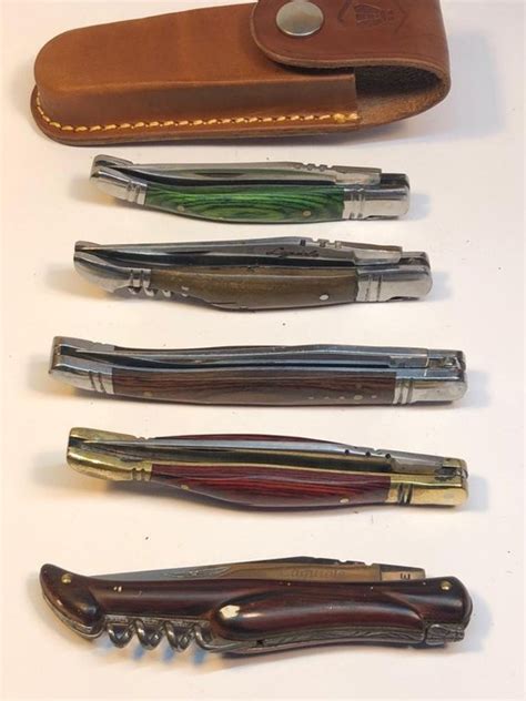 France - Laguiole /Inox France /440 - Lot Different styles - Leather ...