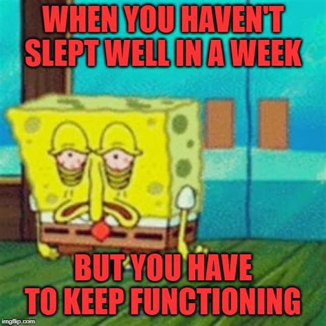 Exhausted Spongebob