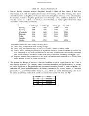 Practice Problem Set 5 Pdf SMU Classification Restricted OPIM 201