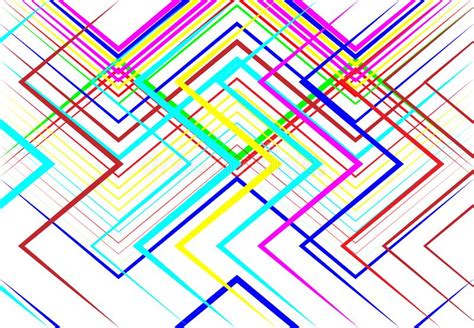 Vivid Vibrant Geometric Structure Network Chaotic Jumble Of Straight Angular Intersecting
