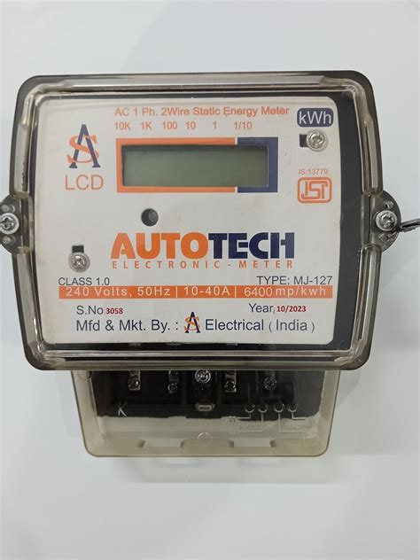 Single Phase Two Wire Statics LCD Energy Meter Submeter Electricity Meter Reading Amazon In