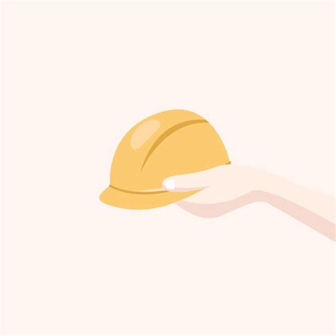 Capacete De Construção De Design Plano Vetor Premium