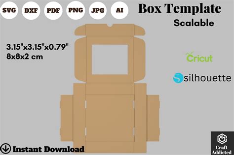 T Box Template With Window Svg Gráfico Por Craftaddicted · Creative