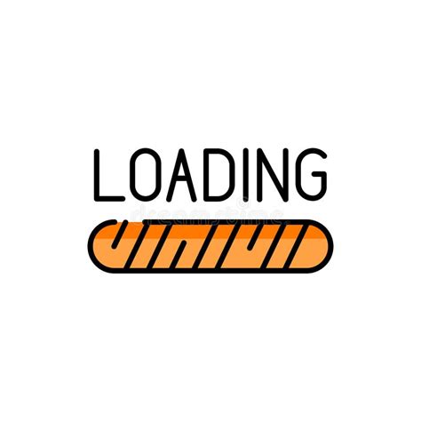 Loading Color Line Icon Website Banner Stock Vector Illustration Of