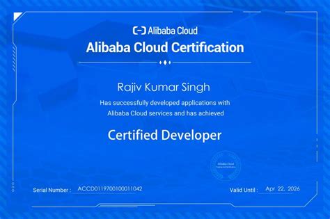 Rajiv Kumar Singh On Linkedin Alibabacloud Developer Certified