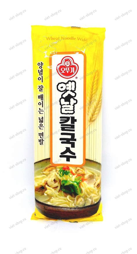 Пшеничная лапша (широкая плоская), Ottogi Wheat Noodle, 500 гр ...