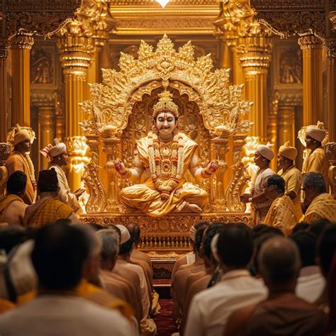 Premium Photo Beautiful Deities Of Sri Sita Ram Laxman Hanumanji In