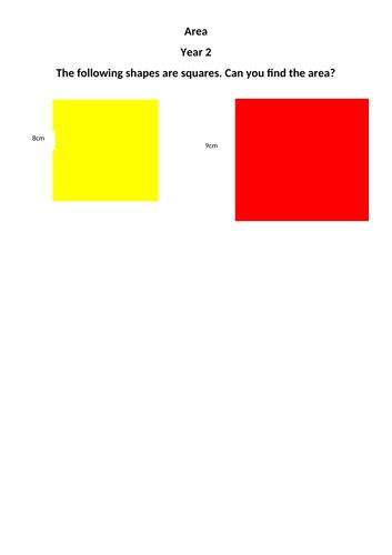 Area Year 2 Differentiated Teaching Resources