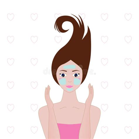 Woman Taking Facial Treatment Wellness Girl Girl Pampering Skin