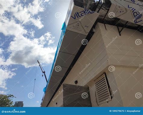 Aluminum Sheet Cladding Installation Work Is In Progress Editorial Image