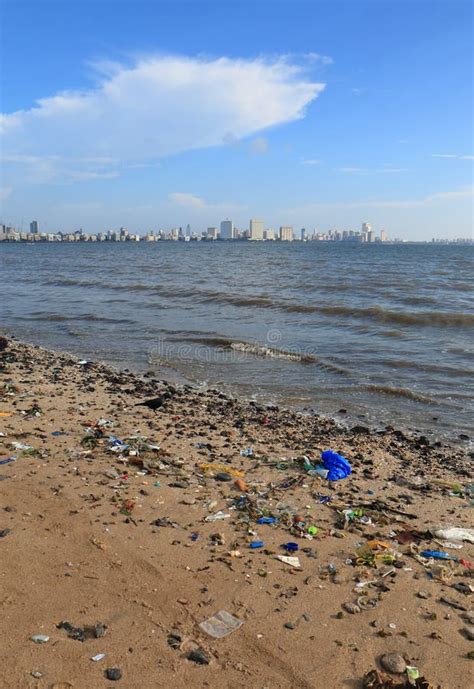 Playa Bombay La India De Chowpatty Fotografía Editorial Imagen De