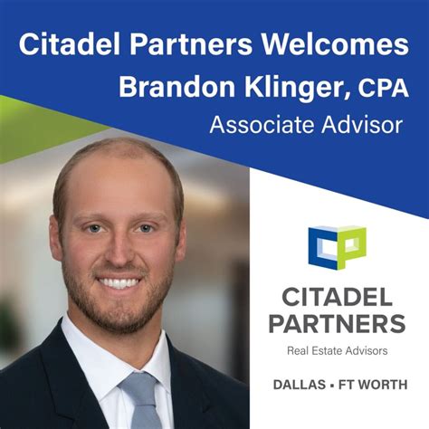 Citadel Partners Welcomes Brandon Klinger Citadel Partners Llc