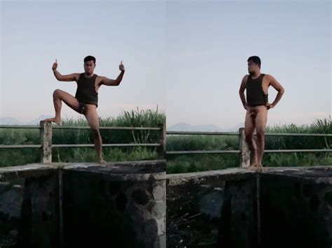 Exhib Pissing In Bridge