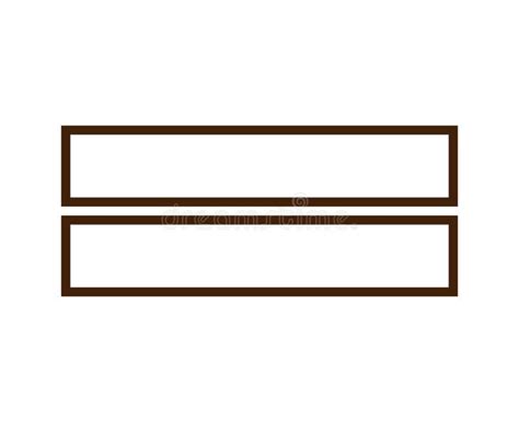 Rectangle Geometric Outline Shape Brown Symbol Element Vector Stock