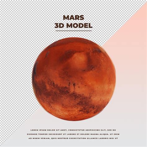 Premium Psd Mars Planet
