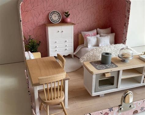 Travel Dollhouse Suitcase Etsy Travel Dollhouse Doll House Etsy