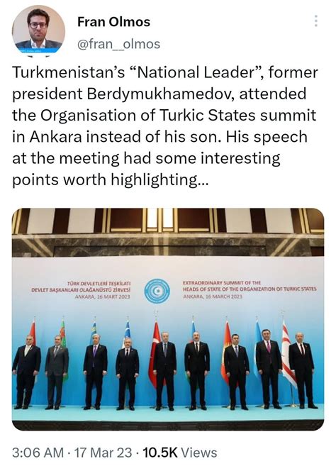 Gurbanguli Berdimuhamedov President Of Turkmenistan Peoples Affairs