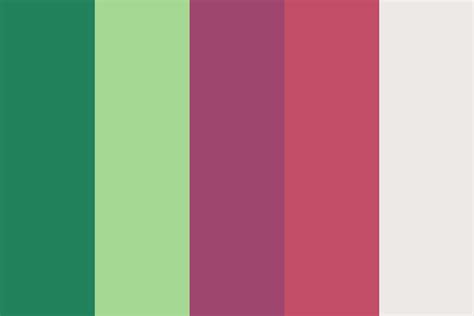 Green And Raspberry Tones Color Palette