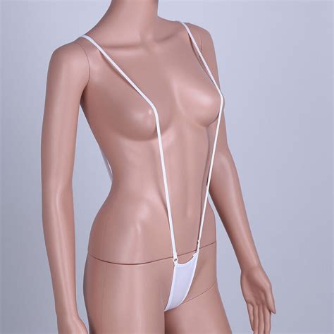 Women Sling Shot Bikini Swimwear Suspender Bodysuit Lingerie G String