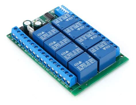 Módulo De Control Programable Rs485 Relay Dc 12v 8 Canales Cuotas Sin
