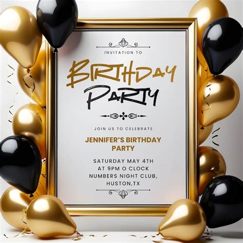 Premium Psd Birthday Invitation Psd Template For Your Special Day