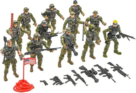 Us Army Men And Swat Team Toy Soldiers Action Figures Playset With
