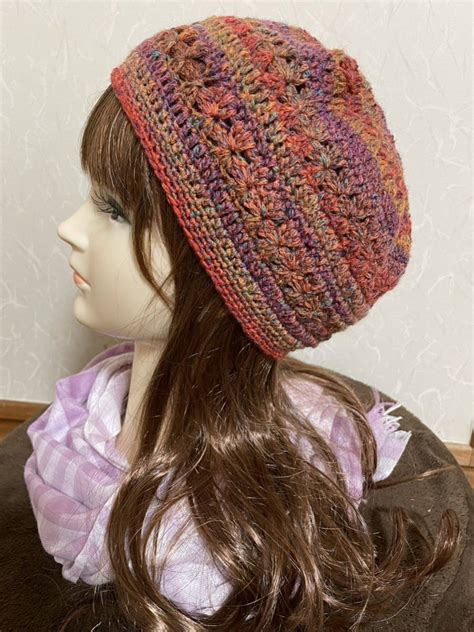 Yahoo オークション 新品 ハンドメイド お花模様のベレー帽（246）ス