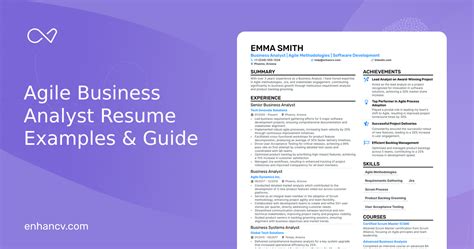 10 Agile Business Analyst Resume Examples And Guide For 2024