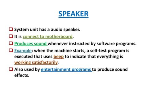 COMPONENTS OF SYSTEM UNIT PPTX