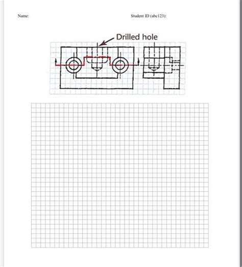 solved redraw two given views and draw the section in proper