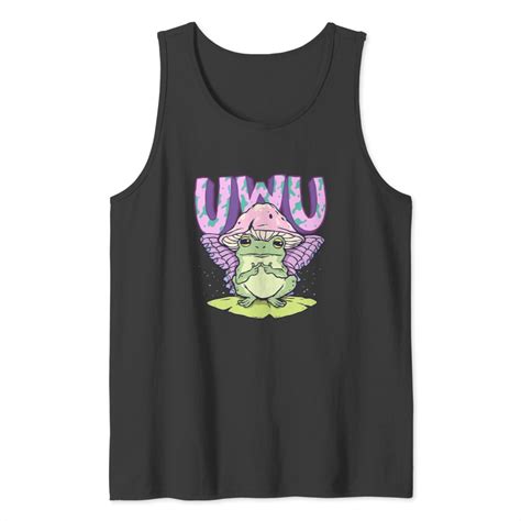 Froggy Frog Uwu Meme Cottagecore Aesthetic Cute Fairy Frog Mushroom Frogs Tank Tops Sold By