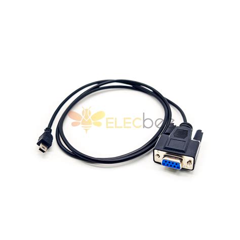 Elecbee Usb To Rs232 Serial Adapter Usb Mini 5 Pin Male To Db9 Pin