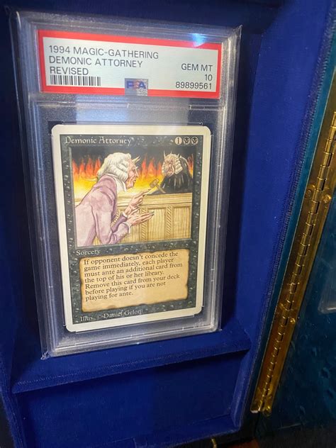 Mtg Demonic Attorney Revised Psa 10 Gem Mint 1994 Magic The Gathering