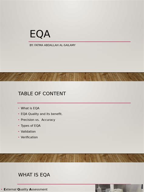 External Quality Assessment Pdf Accuracy And Precision Laboratories