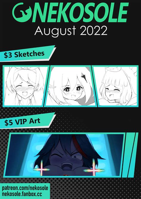 Patreon Fanbox August 2022 By Nekosole On Deviantart