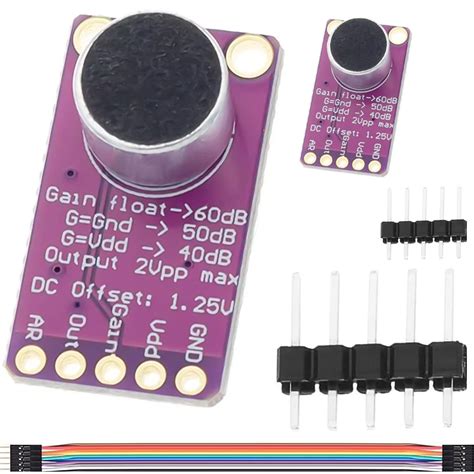 Snapklik Com DAOKAI MAX9814 Microphone Amplifier Module Auto Gain Control Board 27V 55V 40dB