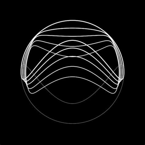 Premium Vector Abstract Oval Lines Background With Geometric Circles