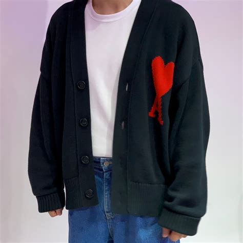 아미 니트 크롭 가디건 블랙 M사이즈 가격 남자 명품 브랜드 가디건 봄 스타일링 5월 댄디룩 옷 코디 추천 네이버 블로그