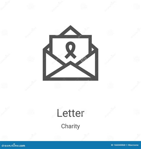 Letter Icon Vector From Charity Collection Thin Line Letter Outline