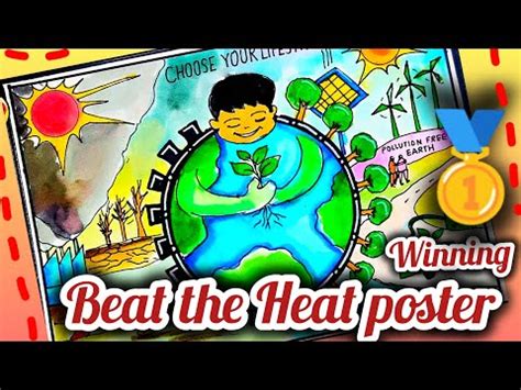 Heat Wave Drawing Beat The Heat Poster Prevention Of Heat Wave