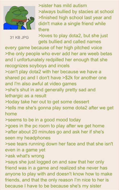 Anon Is Autism Rgreentext