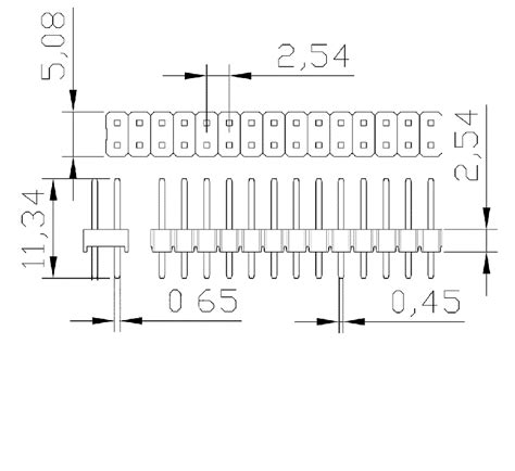 Разъём 40 Pin 254 Dupont для Arduino