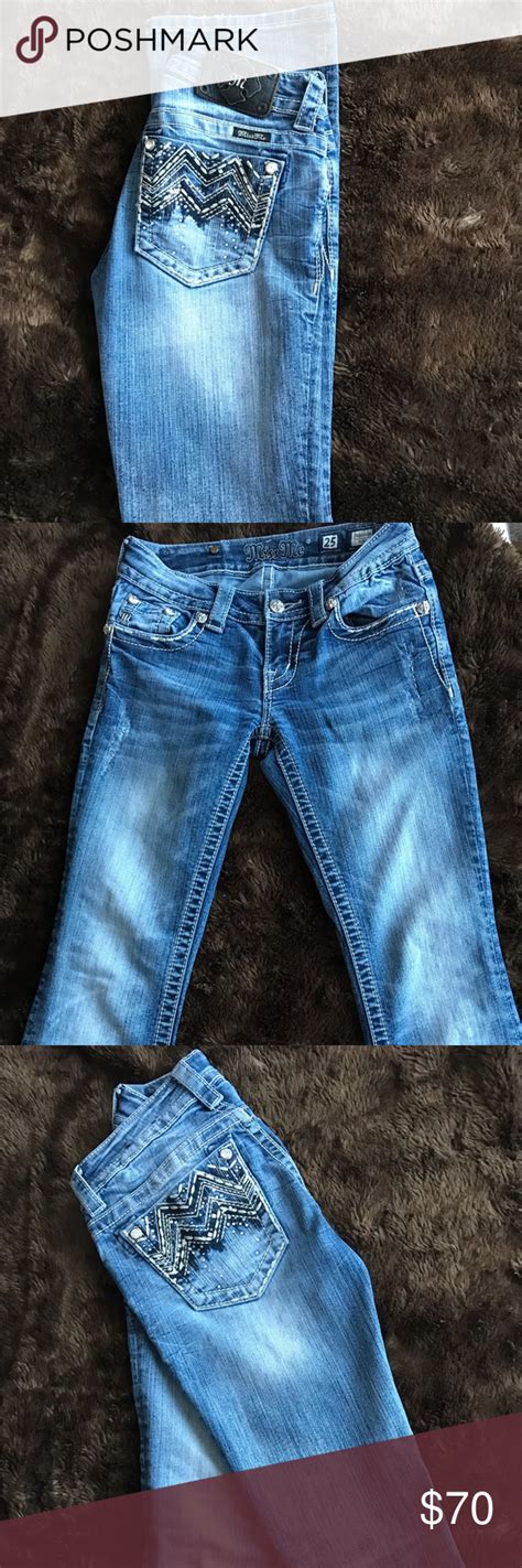 Miss Me Bootcut Jeans With Cute Rhinestone Pockets