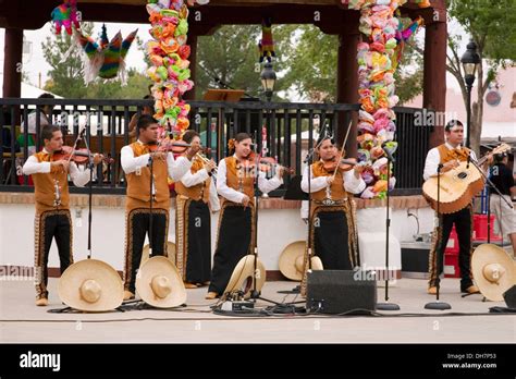 Mariachi Band Dieciseis De Septiembre Mexican Independence Day Stock