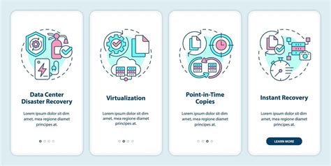 Premium Vector Disaster Recovery Approaches Onboarding Mobile App Screen